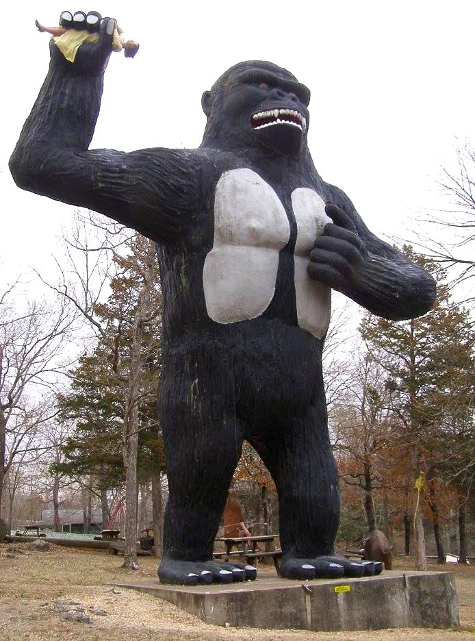 World’s Largest King Kong Statue: world record in Beaver, Arkansas