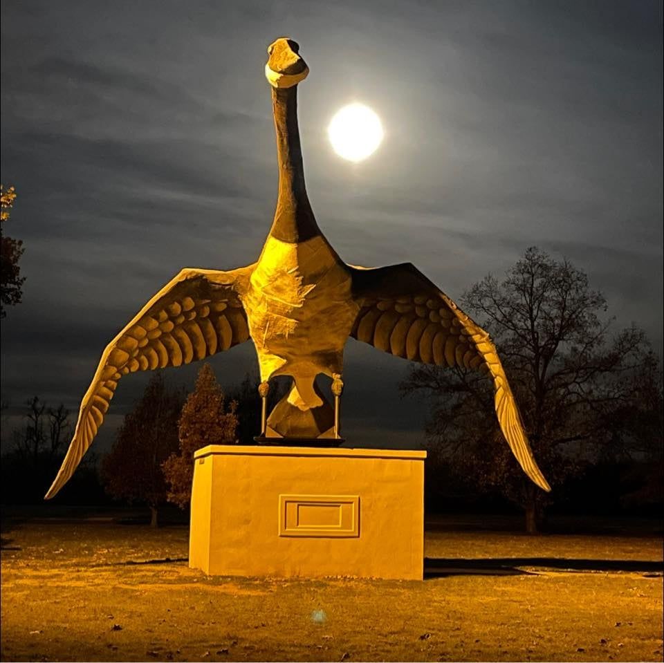 World's Largest Goose Sculpture: world record in Sumner, Missouri