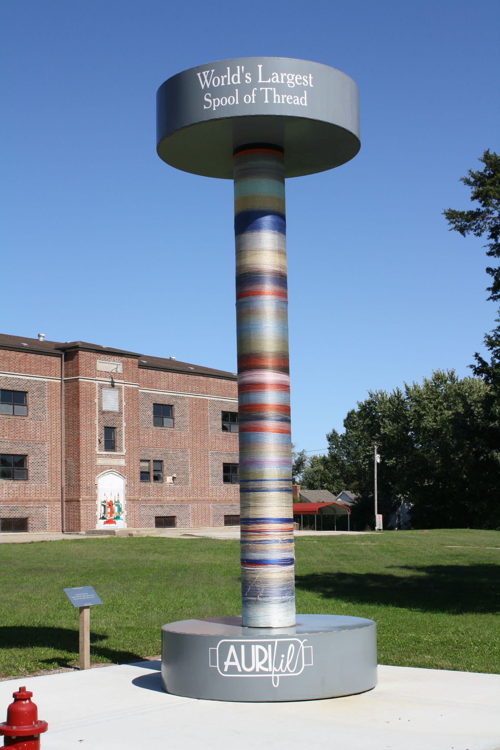 World's Largest Spool of Thread: world record in Hamilton, Missouri
