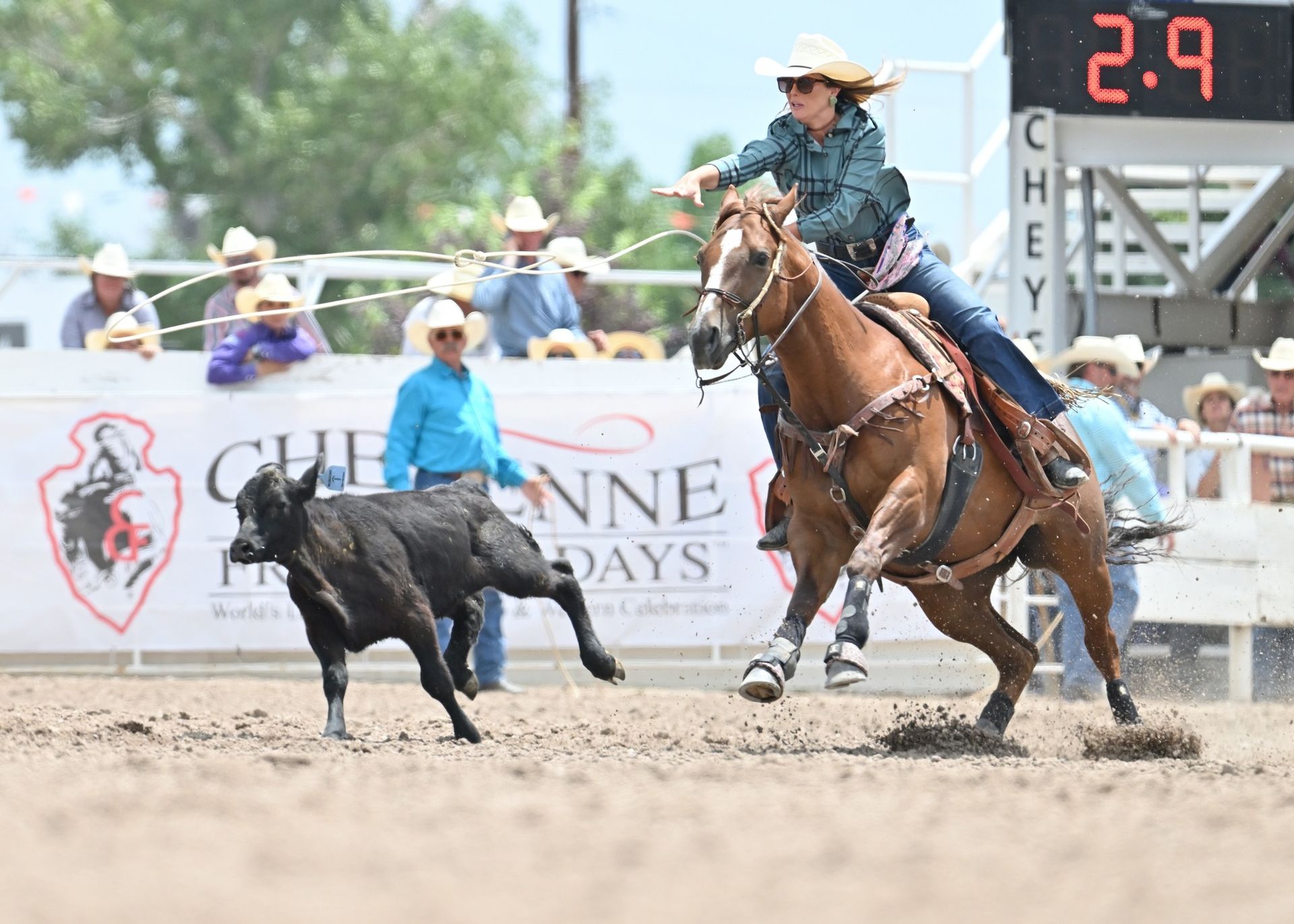 World's Largest Outdoor Rodeo, world record in Cheyenne, Wyoming