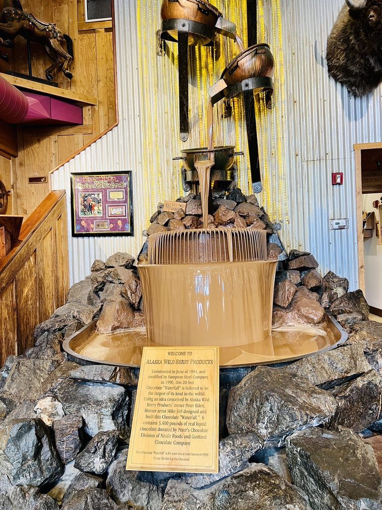 World's Largest Chocolate Waterfall, world record in Anchorage, Alaska