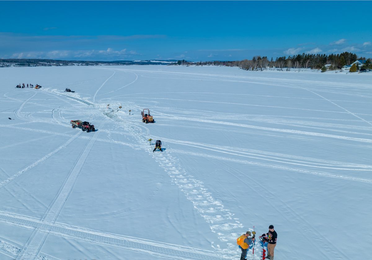 World's Largest Ice Carousel, world record on the Long Lake, Maine