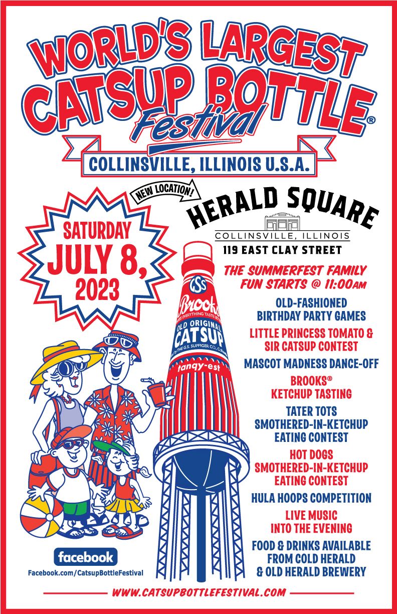 World's Largest Catsup Bottle Sculpture, world record near Collinsville, Illinois