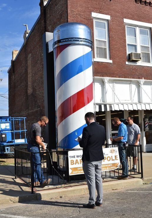 World’s Largest Barbershop Pole, world record in Casey, Illinois