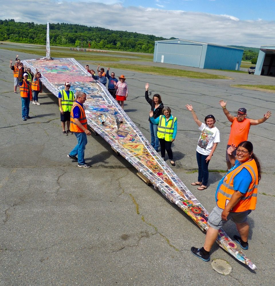 World's Largest Paper Airplane Sculpture, world record in Fitchburg ...