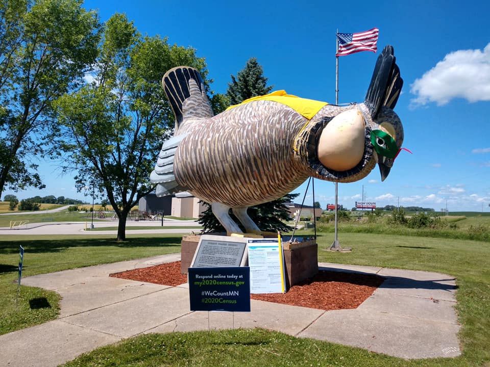 World's Largest Booming Prairie Chicken Sculpture, world record in ...