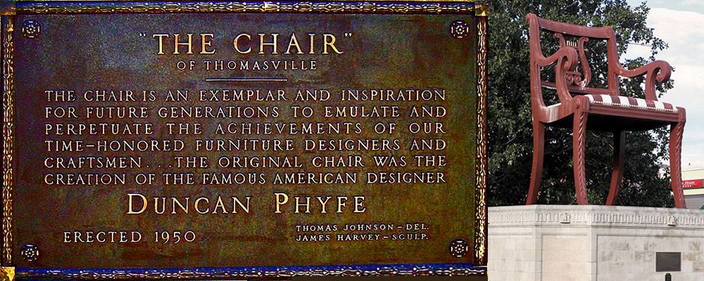 World's Largest Duncan Phyfe Chair, world record in Thomasville, North Carolina