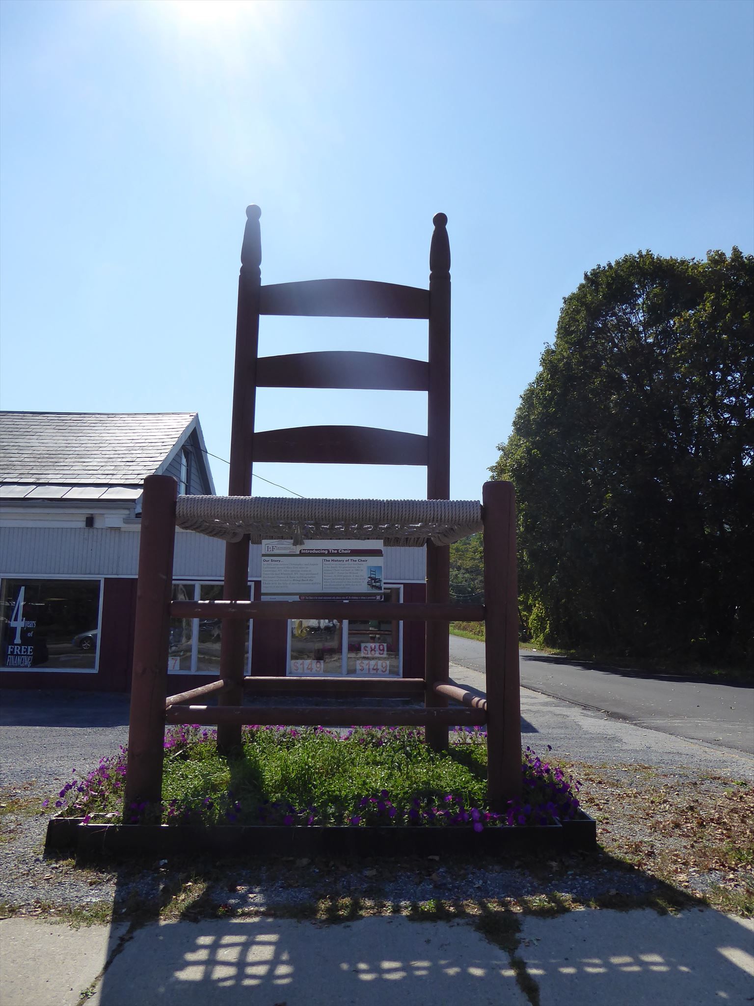 World's Tallest Ladderback Chair, world record in Bennington, Vermont