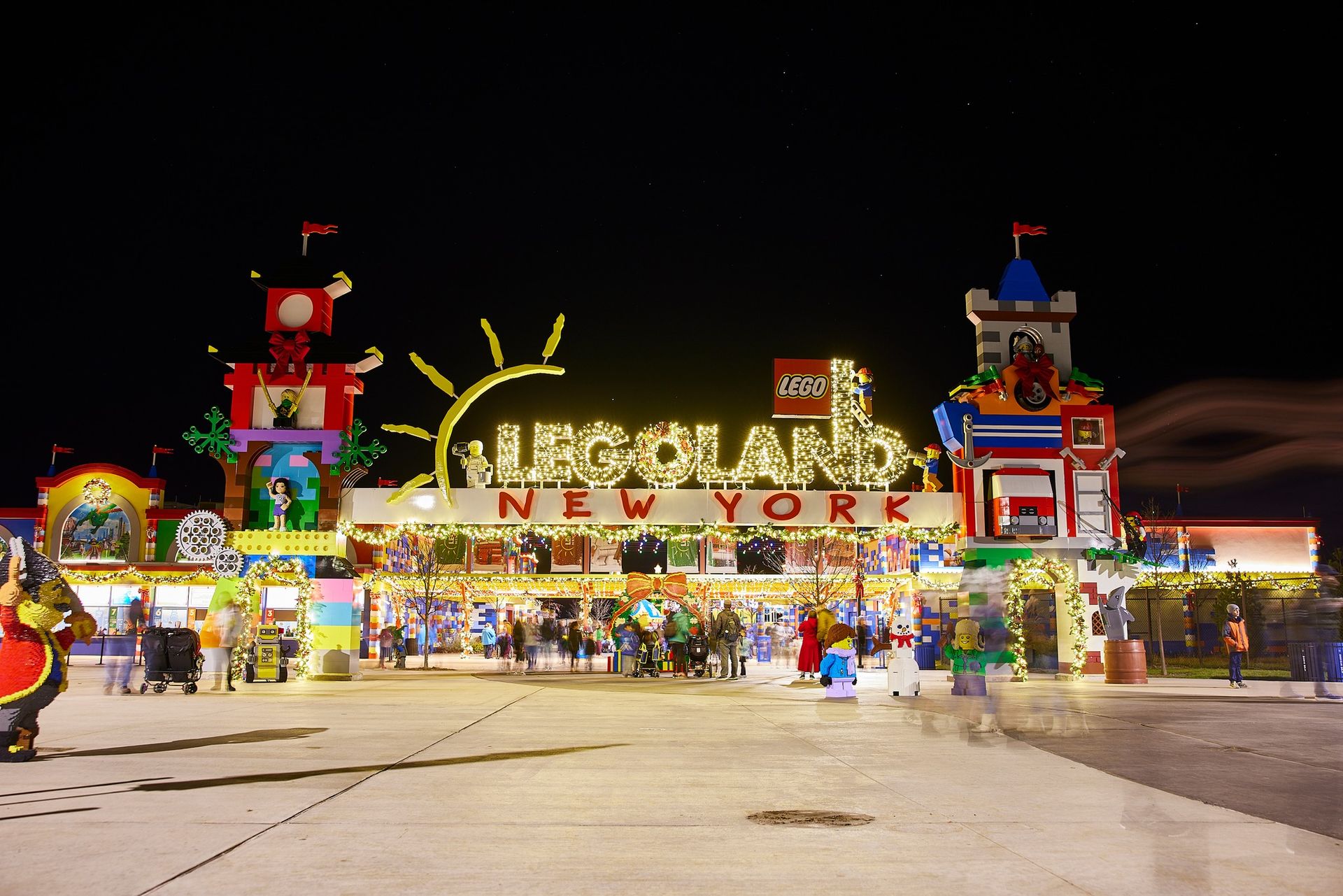 Largest disco dance party, world record attempt at Legoland New York Resort
