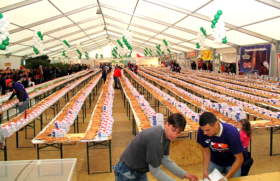 World's Largest Pizza, world record in Los Angeles, California