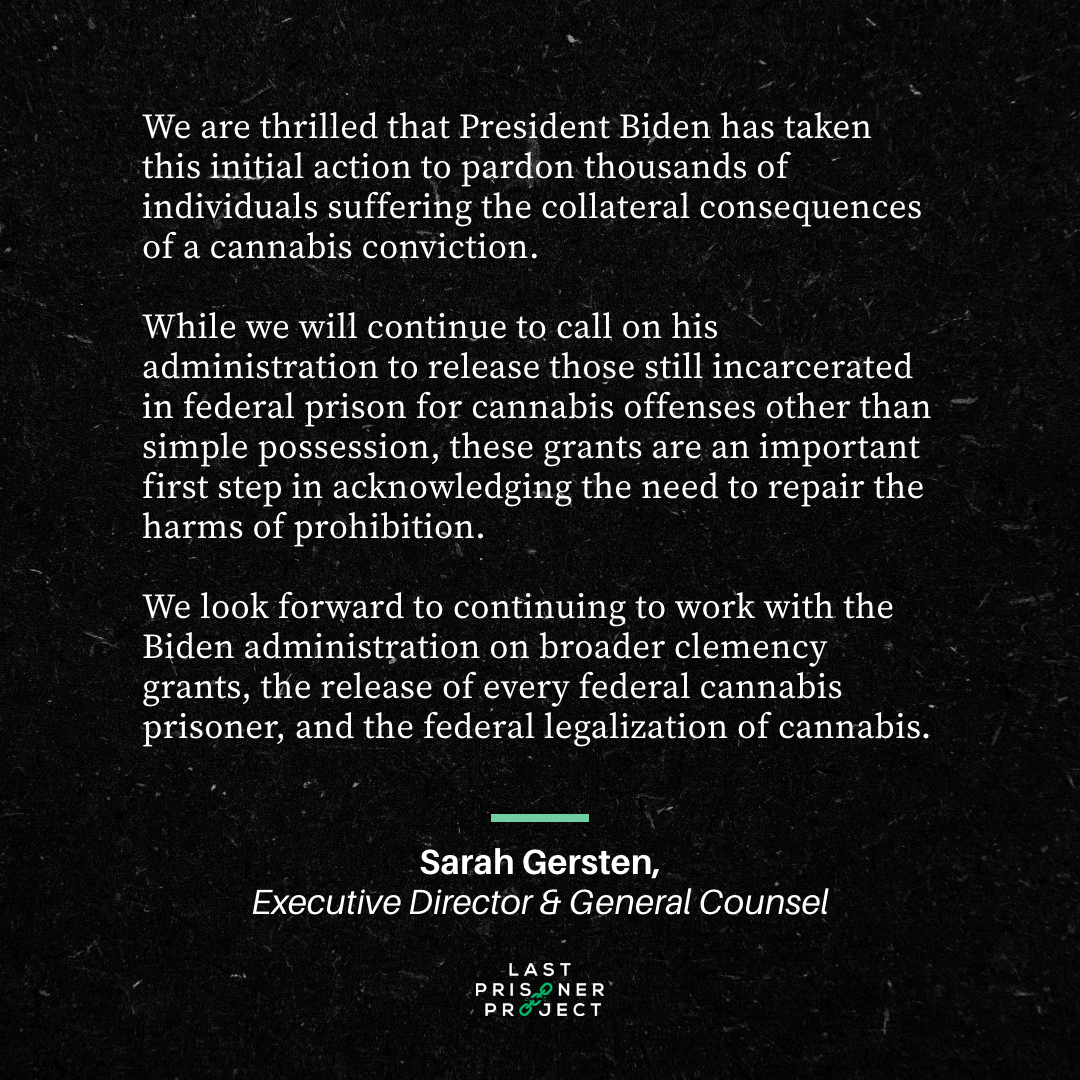 LPP Statement on President Biden's October Marijuana Announcement