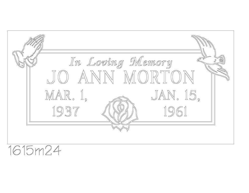 Single Layouts | Oklahoma Monument Company