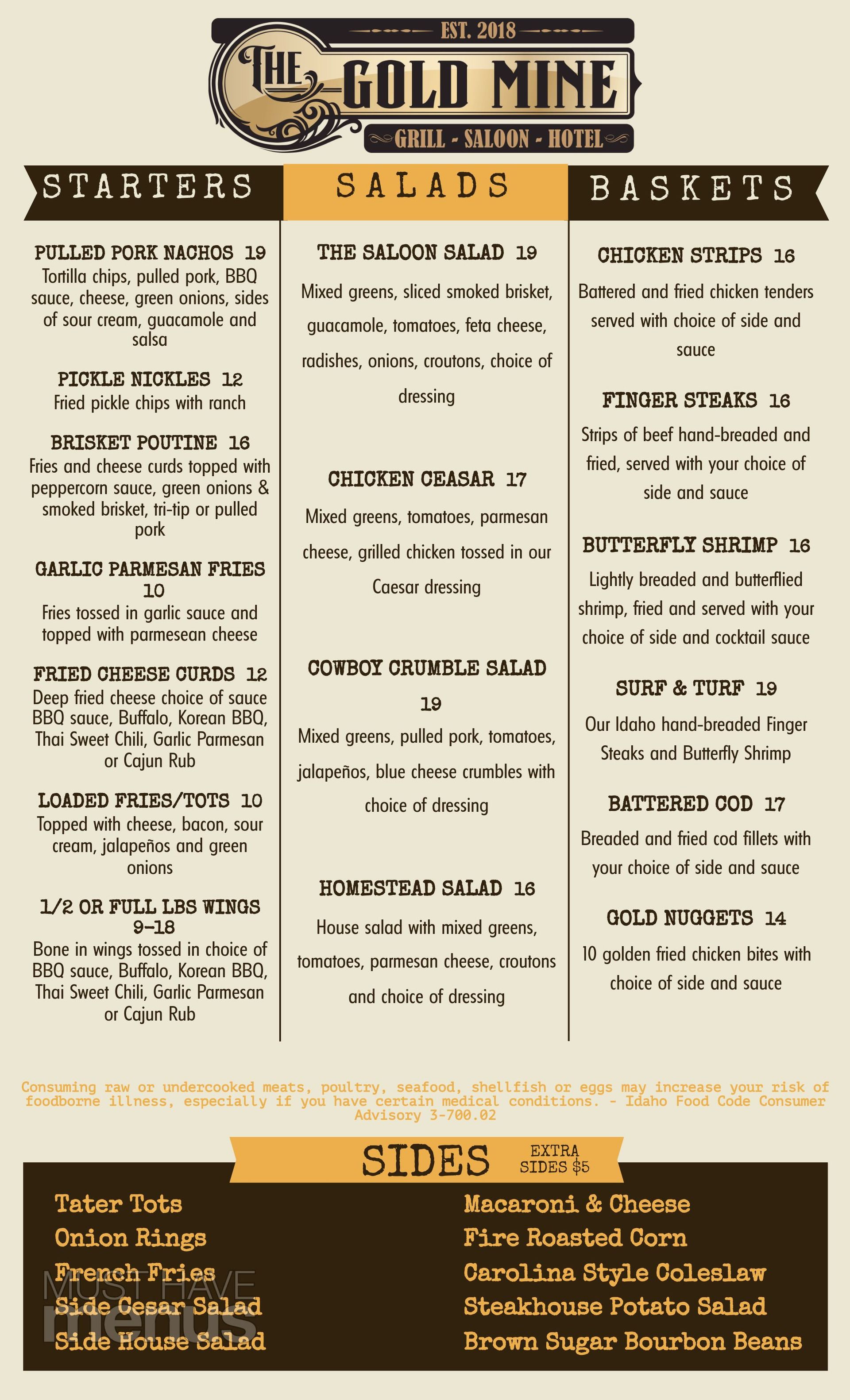 The Gold Mine Grill & Saloon | Food, Drinks, and Music