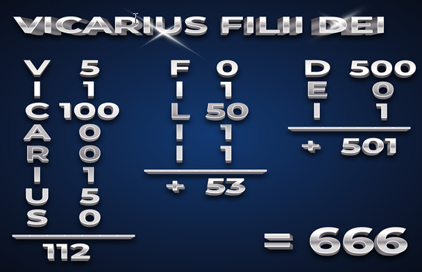 The meaning of 666 is not Vicarius Filii Dei