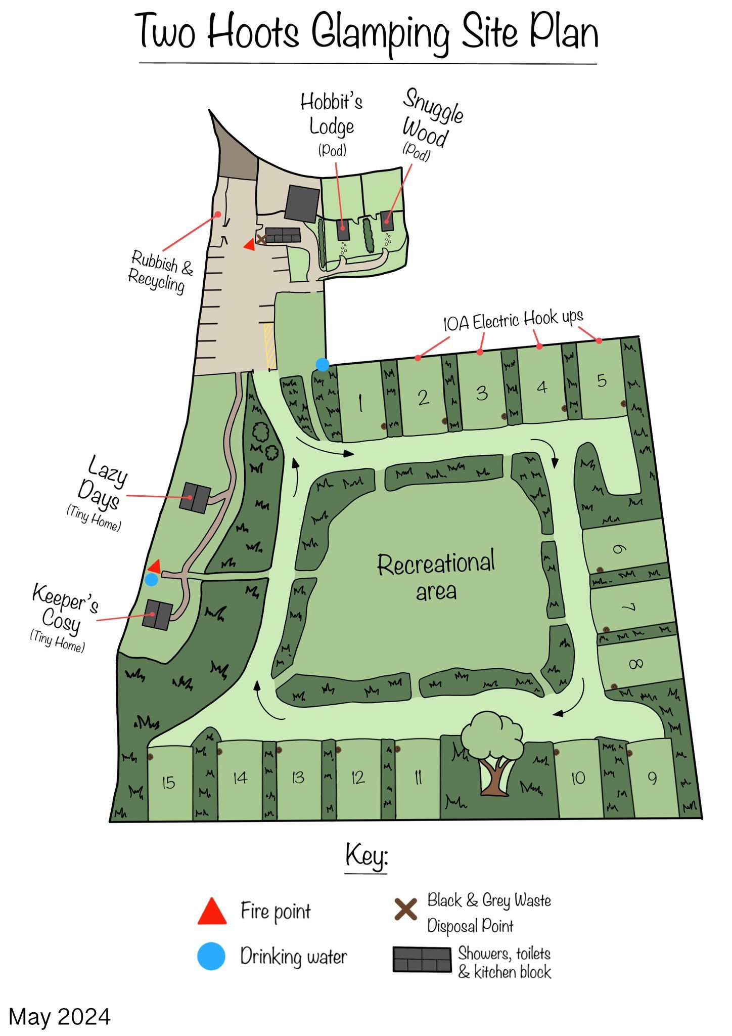 The Park | Two Hoots Glamping Site
