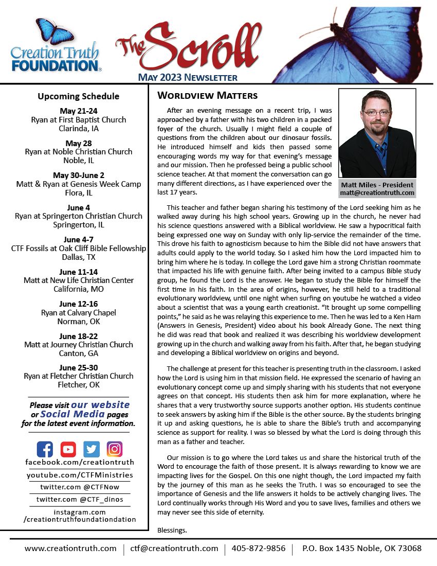 May 2023 Printed Newsletter