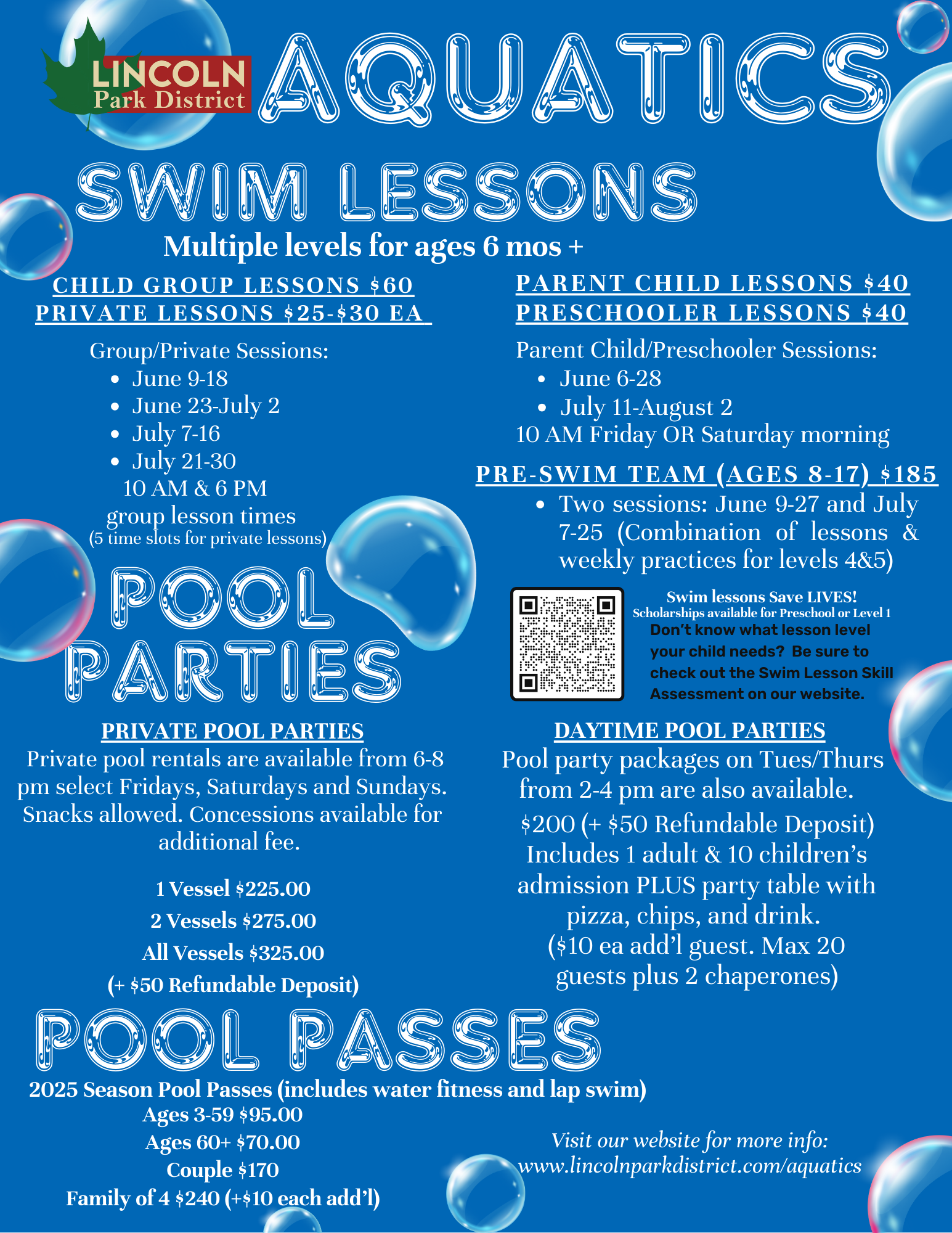 Swim Lessons & Aquatics Programs in Lincoln, IL