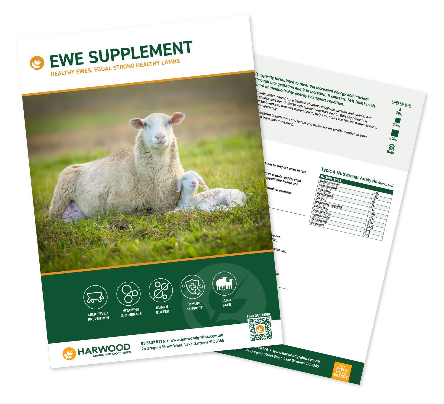 Ewe Supplement | Feedsafe Accredited | Harwood Grains