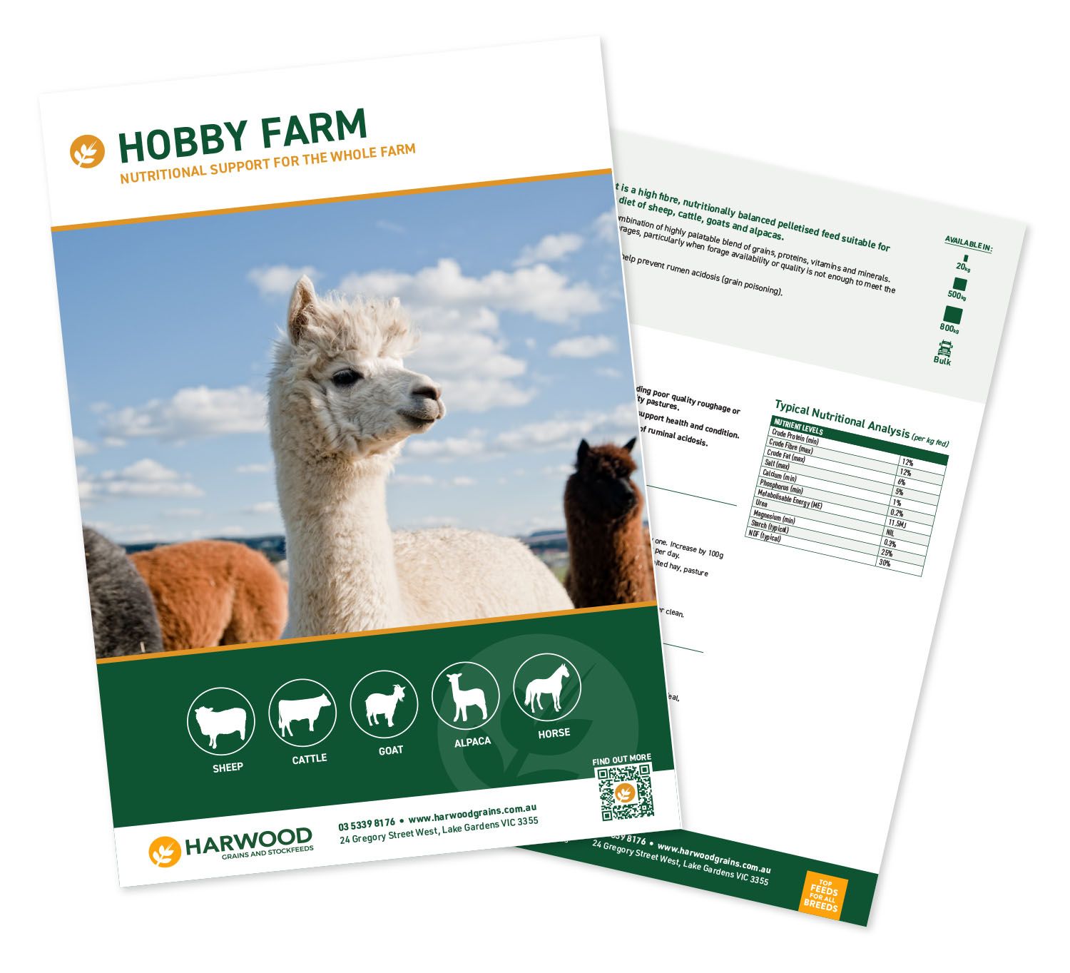 Hobby Farm Pellets | Animal Feed Products from Harwood Grains