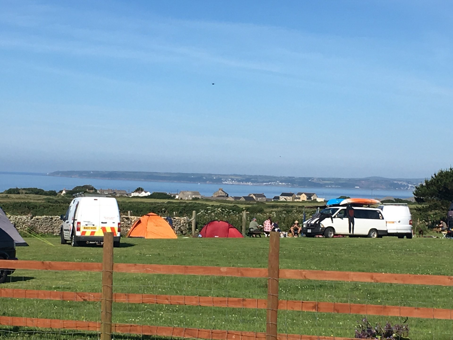 Sea view camping at Dropped Anchor