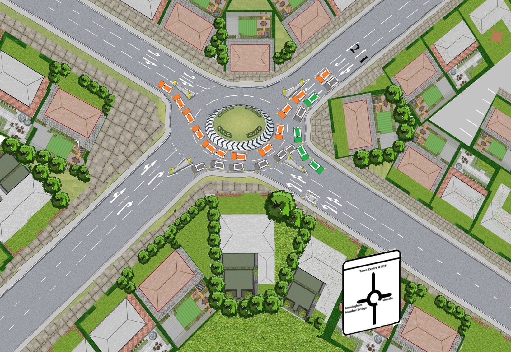 Multi lane roundabout brief