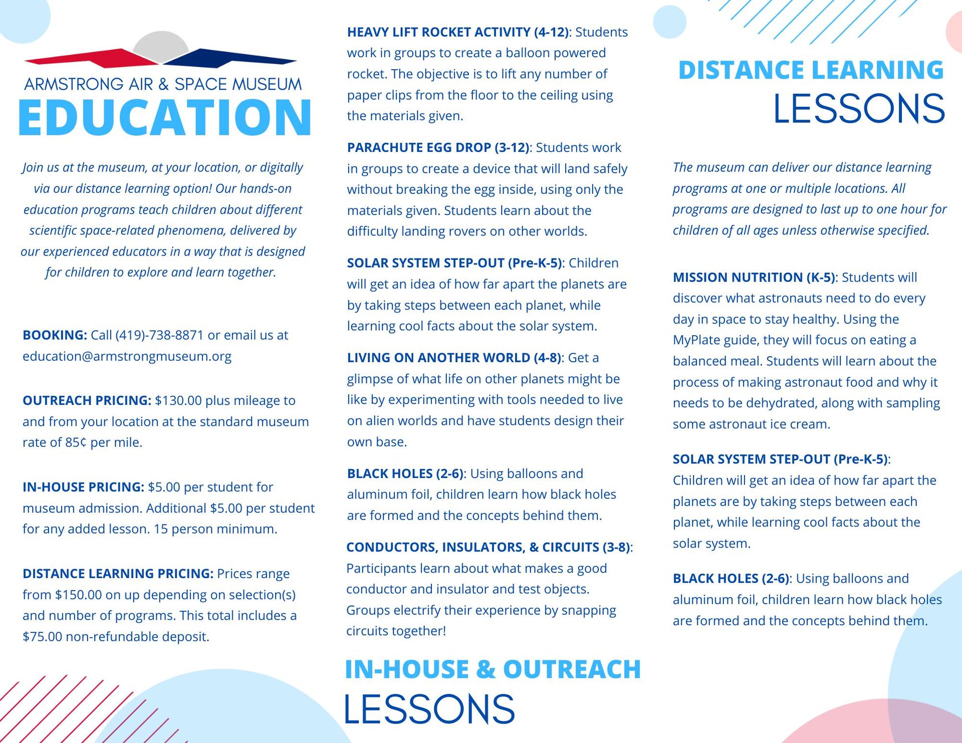 Distance Learning | Armstrong Air & Space Museum | Ohio