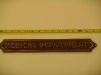 Orama's Nautical Navy Wood Brass Signs