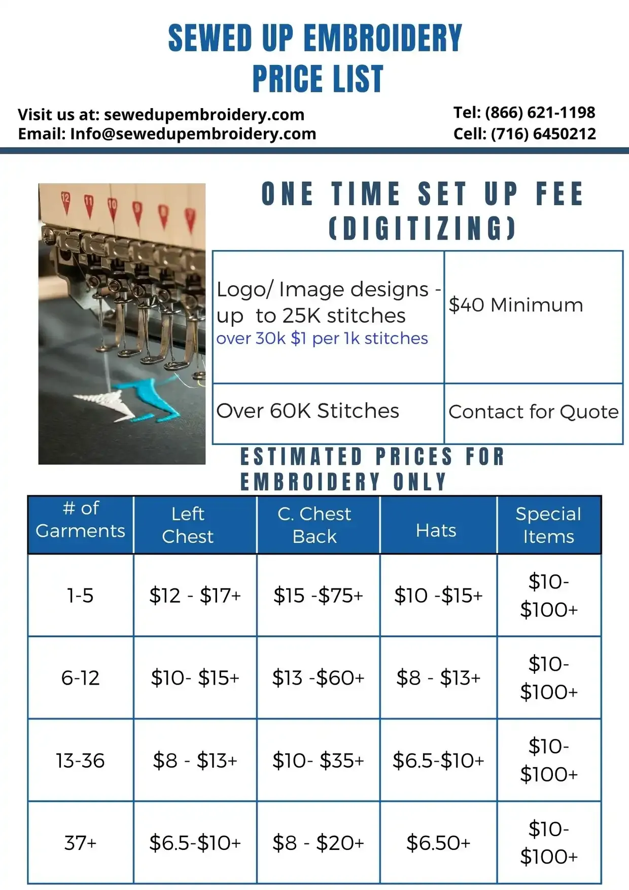 Quality Embroidery Services Near You in Charlotte, NC | Sewed Up Embroidery