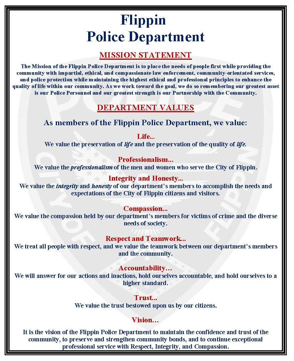 City of Flippin | Police Department