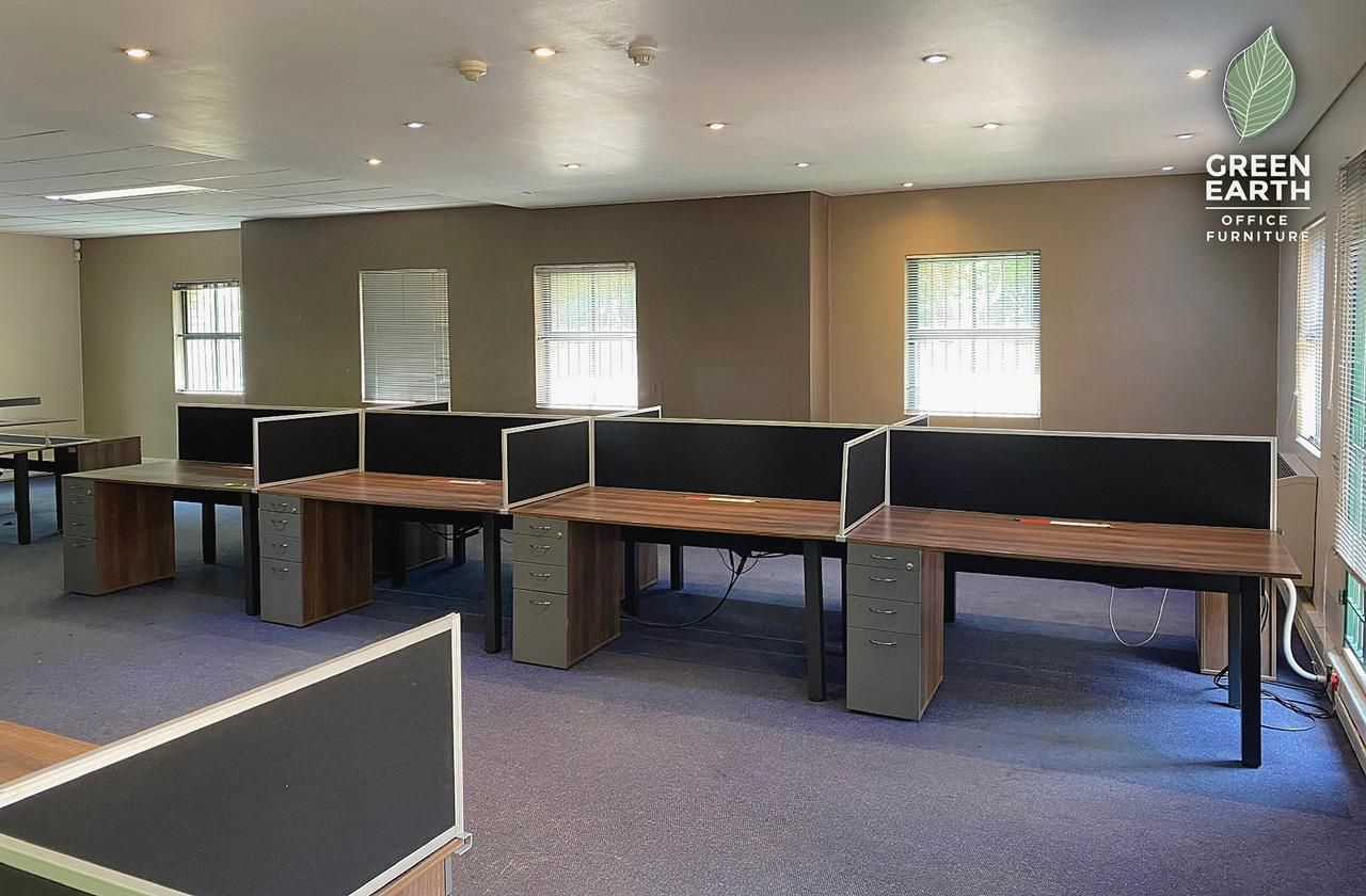 American walnut cluster desking