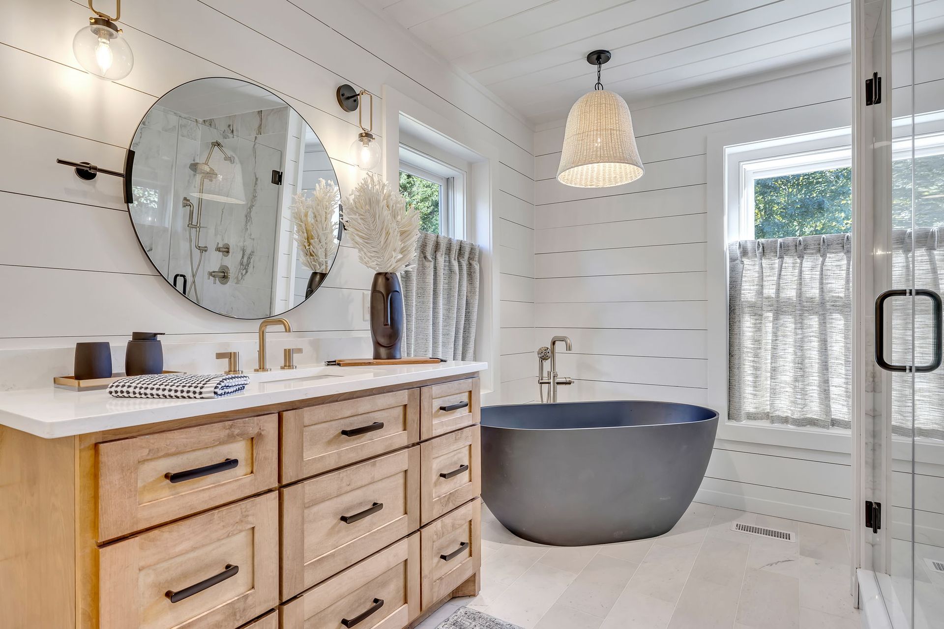 Masterpiece Master Bath & Closet - Lisa Bennett Interiors