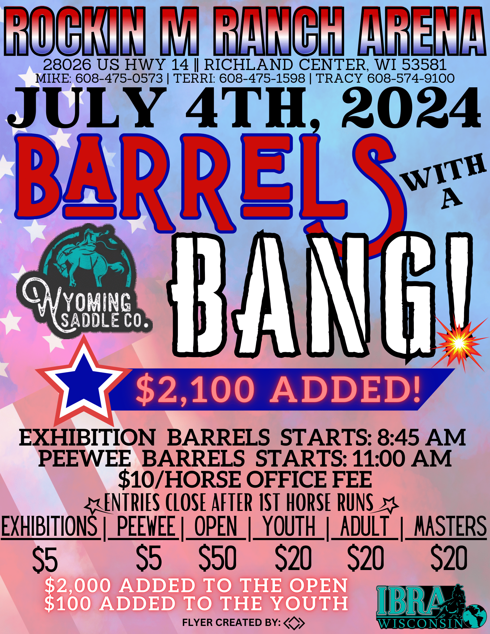 Rocking M Ranch Arena Schedule | Wyoming Saddle Company | Richland ...