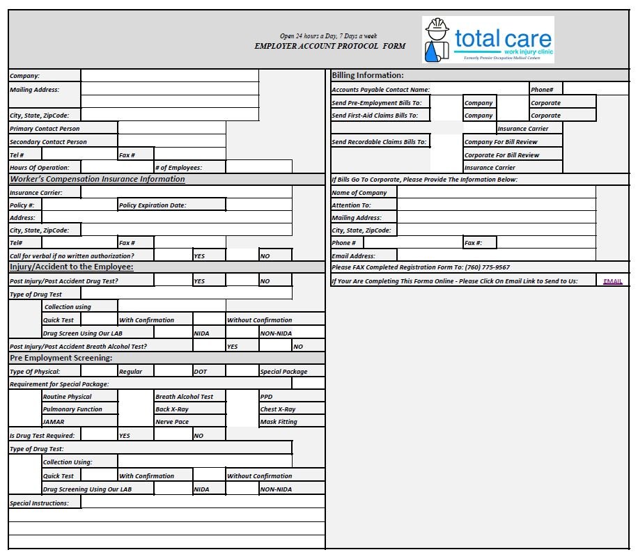 Clinic Services - Rancho Mirage, CA - Total Care Work Injury Clinic