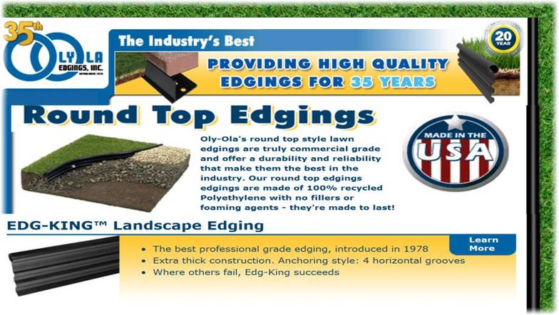 Vinyl Lawn Edging | Flexible & Long-Lasting Landscape Borders