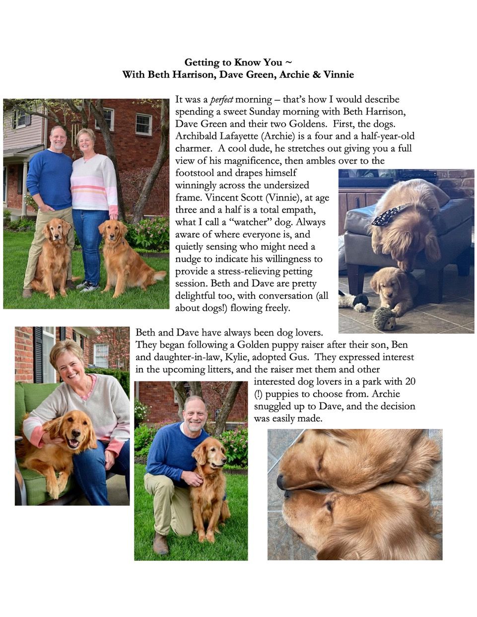 Beth Harrison and Dave Green