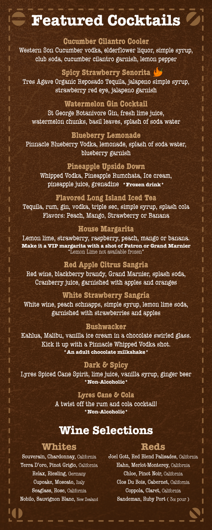 Cleats | Menu | Best Wings Marblehead Ohio | Best Burgers