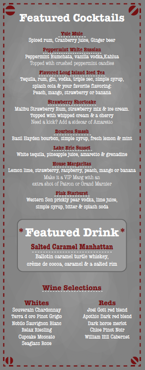 Cleats | Menu | Best Wings Marblehead Ohio | Best Burgers