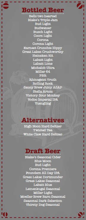 Cleats | Menu | Best Wings Marblehead Ohio | Best Burgers