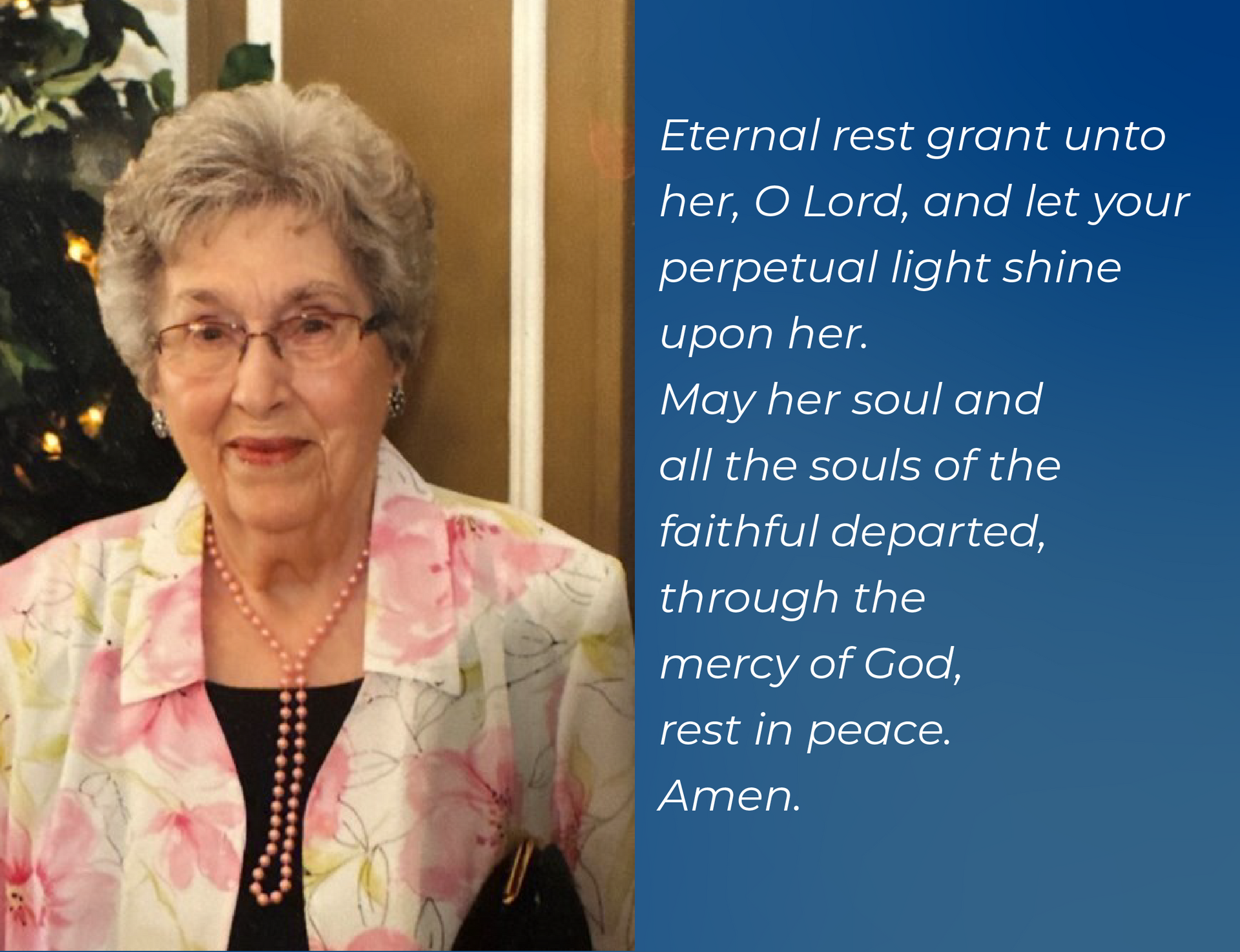 Parishioner Rosemary Unruh Passes Away