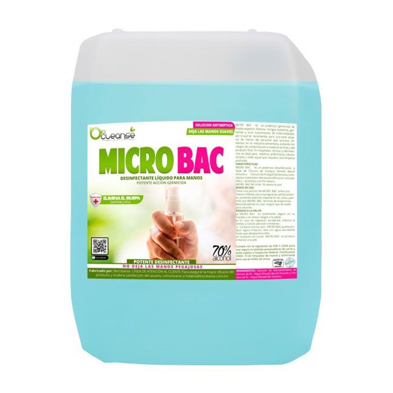 MICRO BAC 1 LITRO | Desinfectante líquido base alcohol al 70%