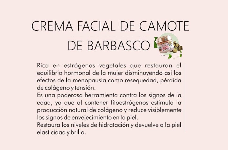 CREMA FACIAL DE CAMOTE DE BARBASCO 50 GR