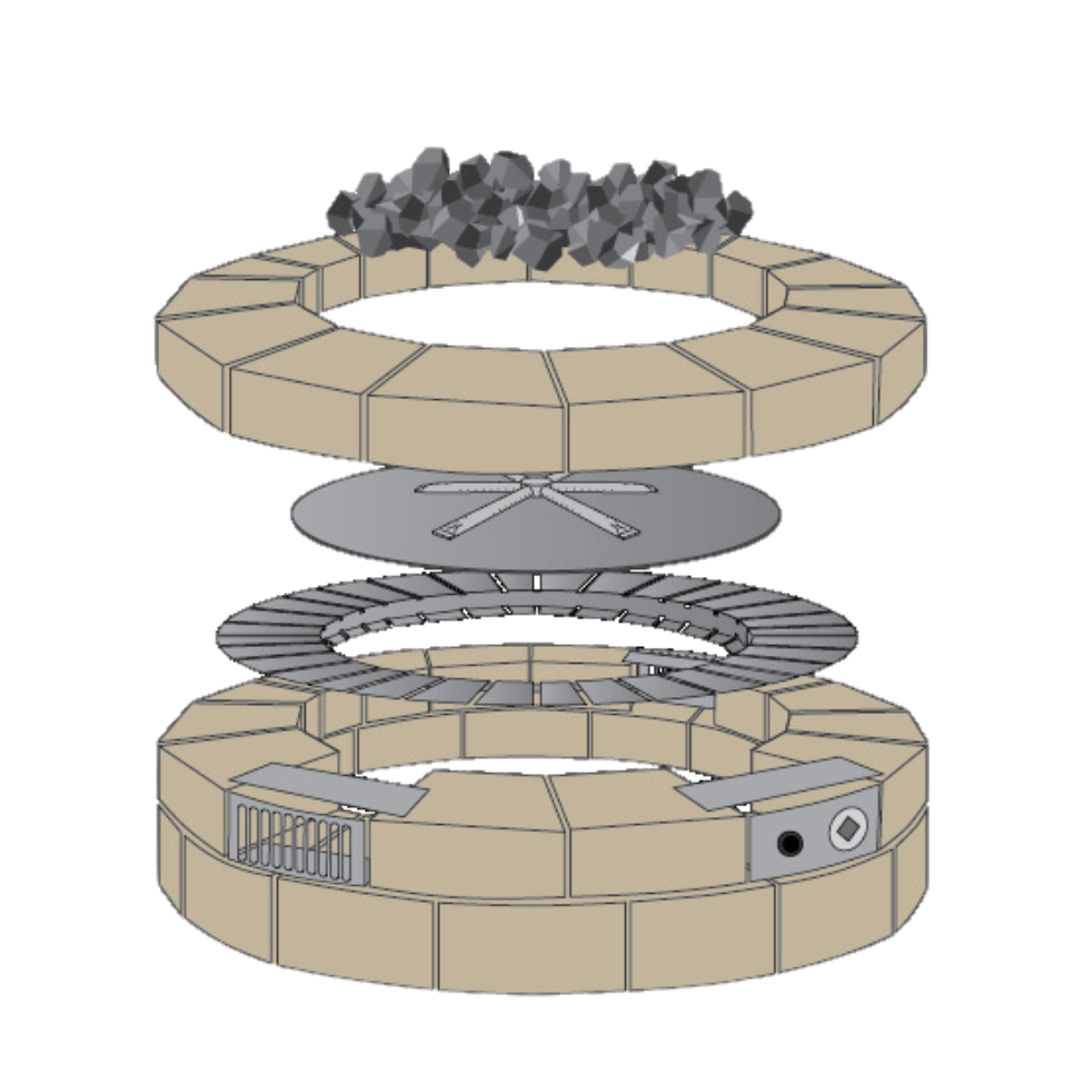 Bedford Tumbled™ Fire Pit Kit