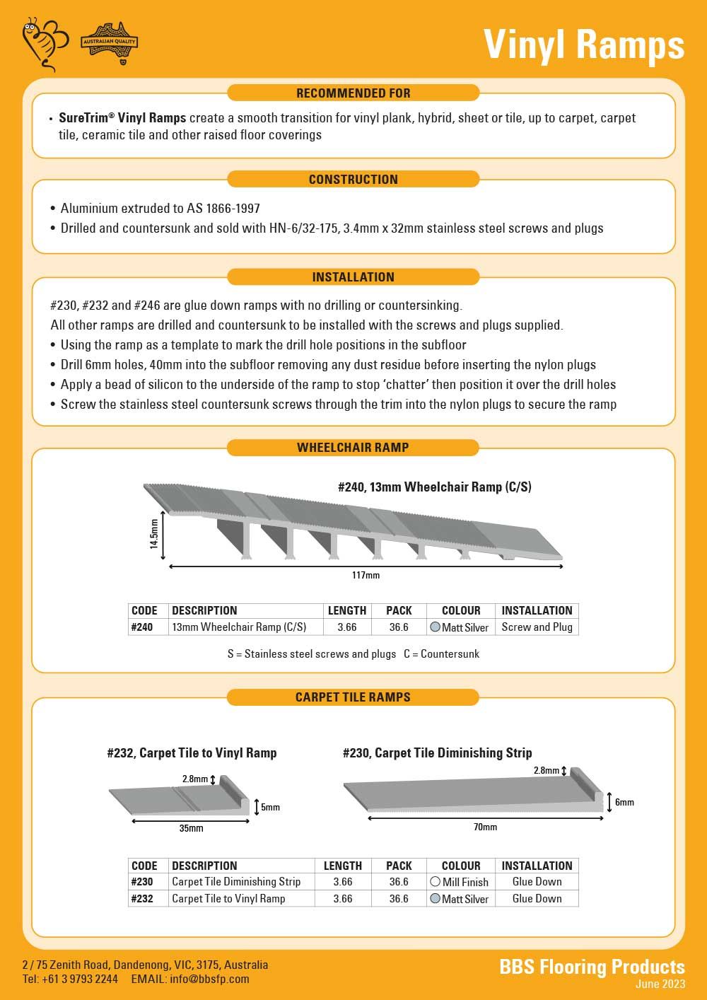 Tile Trim in Victoria | BBS Flooring Products