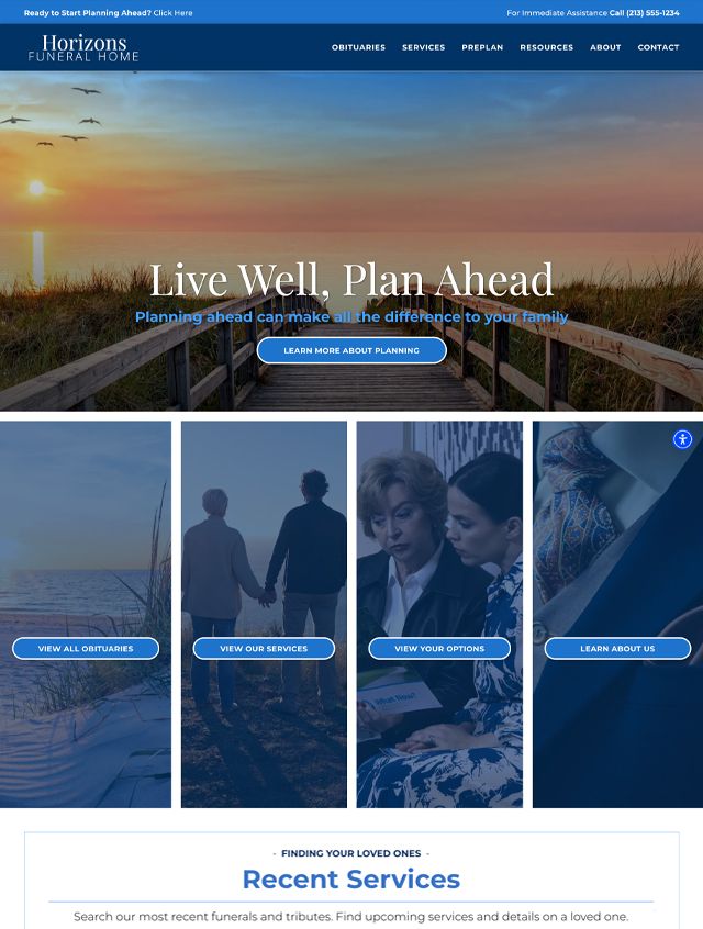 Website Designs for Funeral Homes | Tribute Technology