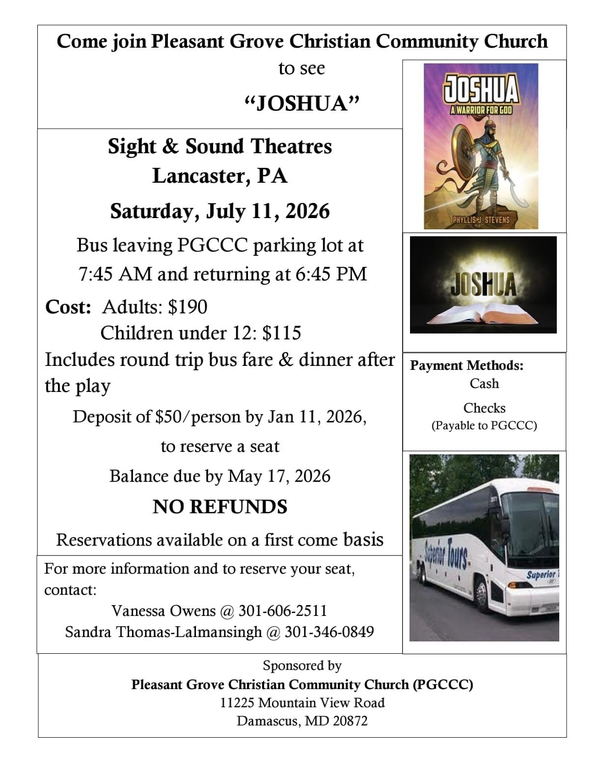 Pleasant Grove Christian Community Church - Calendar