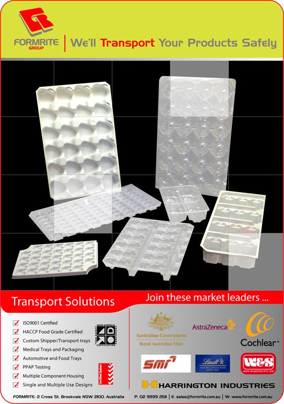 Plastic Transport Trays - Sydney, Melbourne & Adelaide