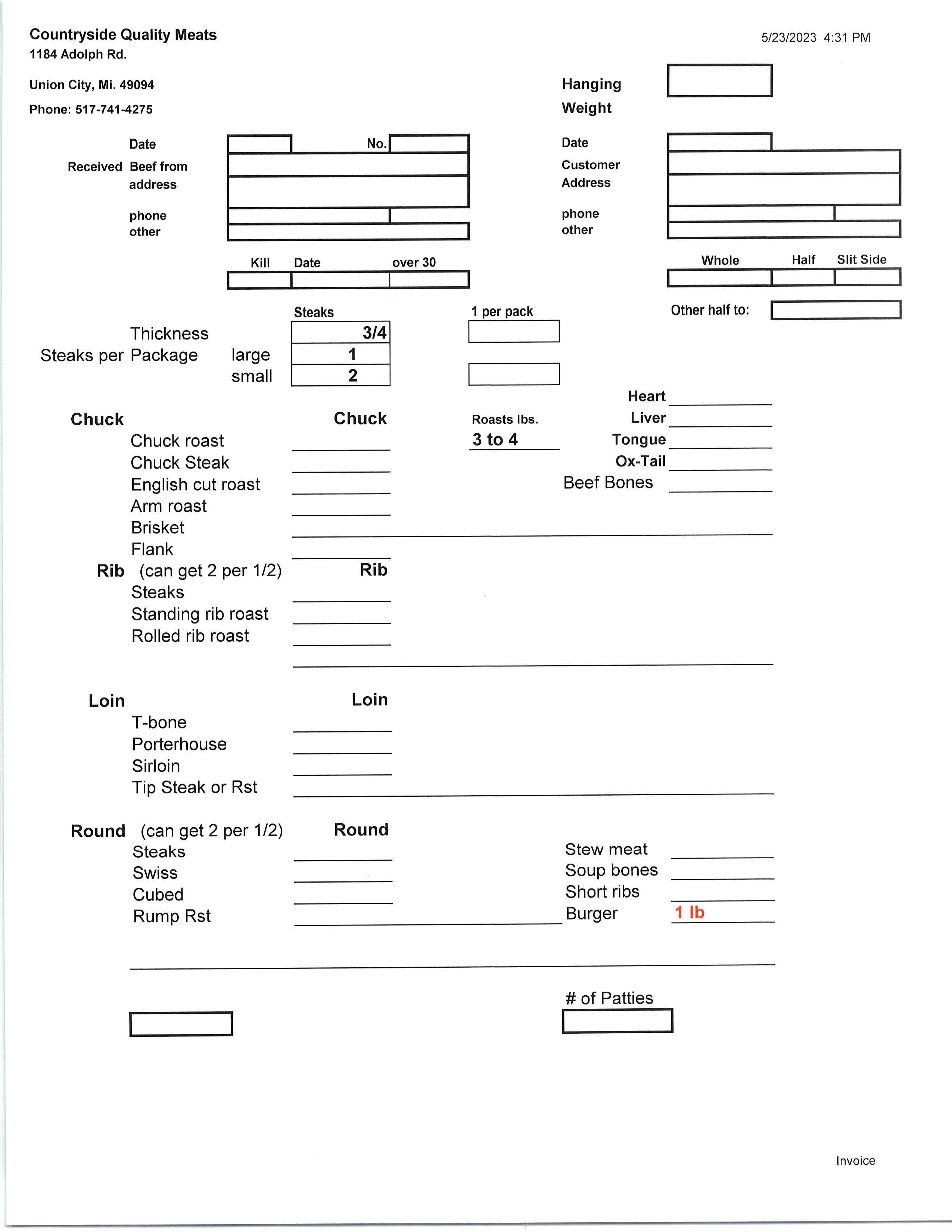 Premium Locally Raised Meats | Countryside Quality Meats