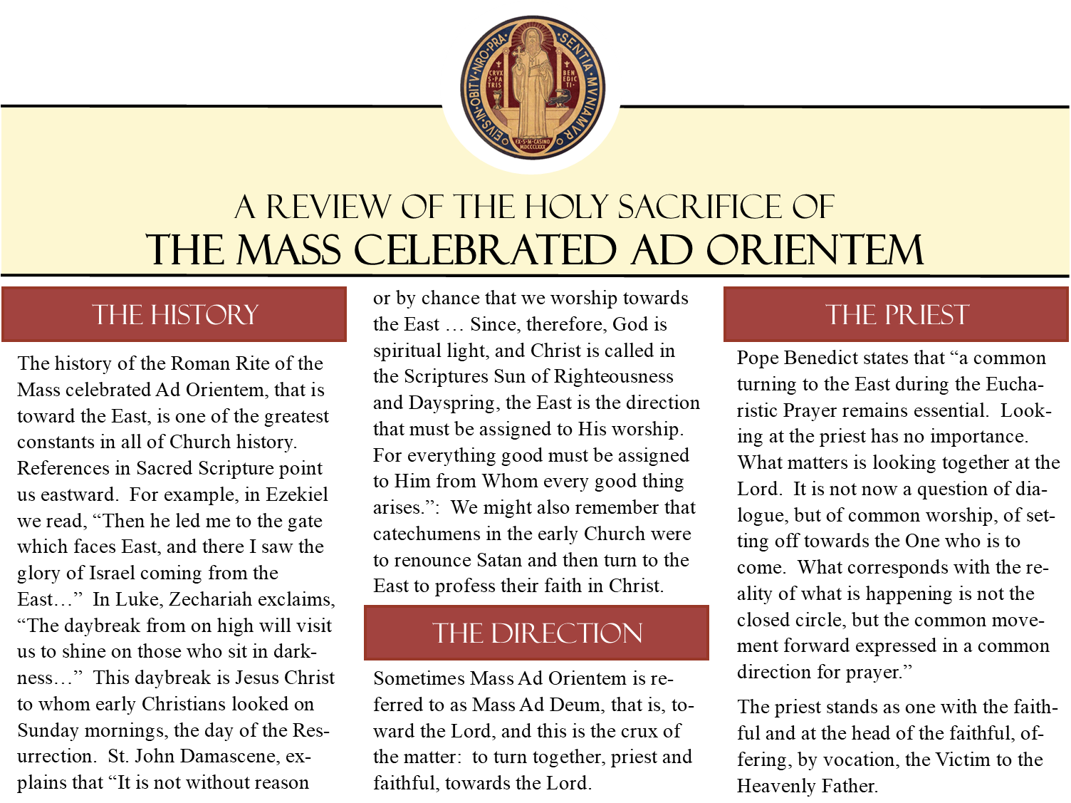 Mass Ad Orientem