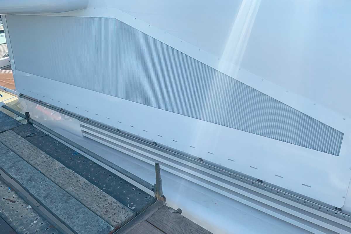 Engine Room Intake Refit for the Super Yacht Dancing Hare