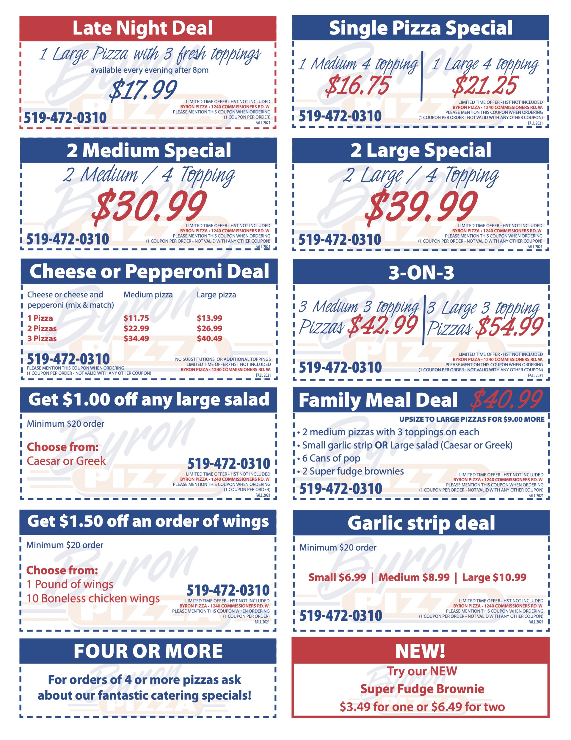 Byron PIzza - Coupons